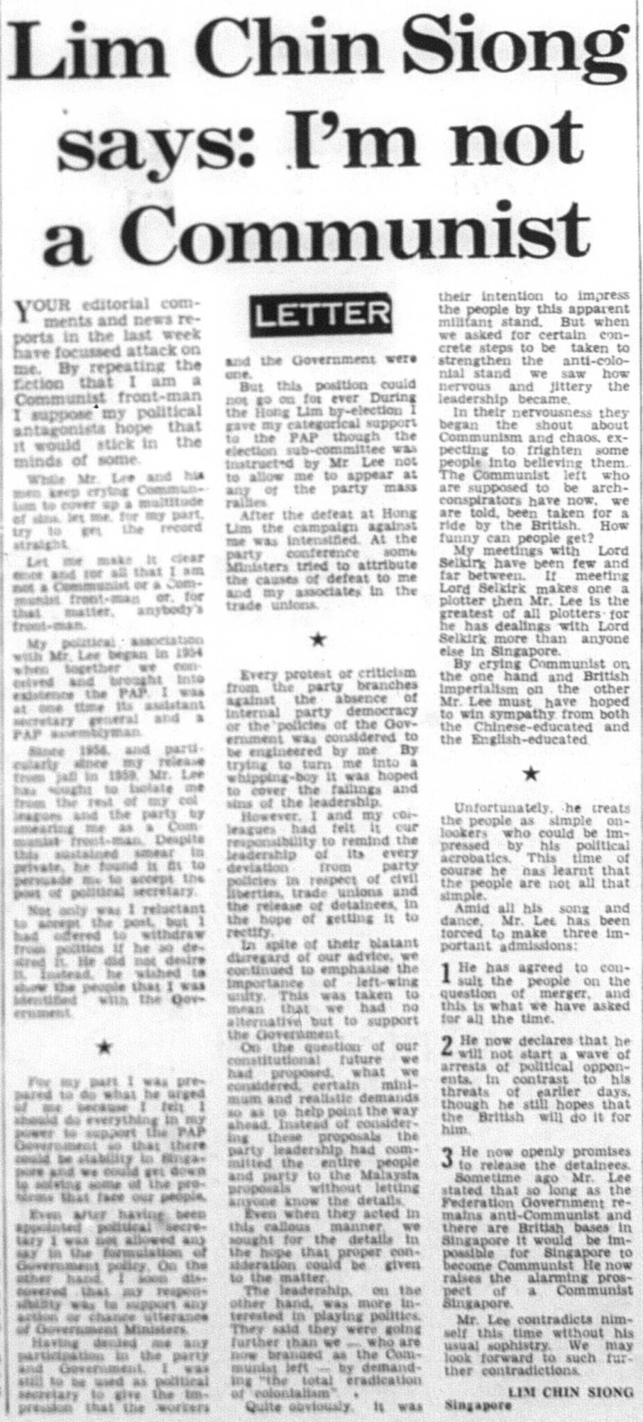 Lim Chin Siong - JamesPuthucheary.org